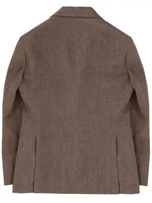 Brunello Cucinelli Single Breasted Linen Jacket