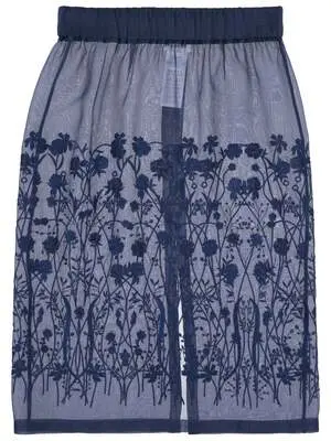 PAROSH Embroidered Tulle Skirt