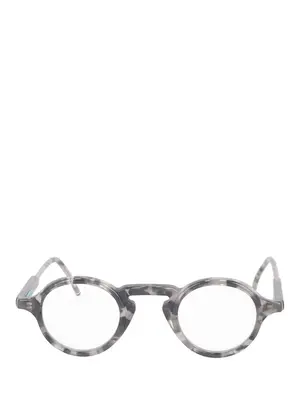 Thom Browne Marbled Round Frame Glasses - Grey