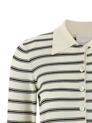 A.p.c. Striped Cotton Cardigan