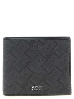 FERRAGAMO Monogram' Wallet - Black