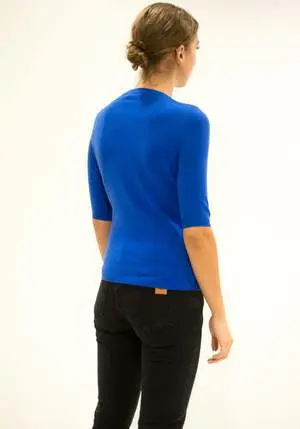 LA ROSE Cashmere 3/4 Sleeve Top - Bluette