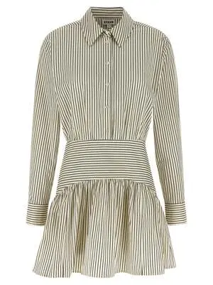 Staud Rocco Striped Mini Dress