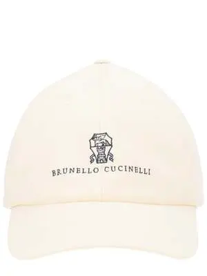 Brunello Cucinelli Baseball Cap With Logo - Beige