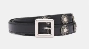 ANN DEMEULEMEESTER Reka Studs 2 Cm Belt - Black
