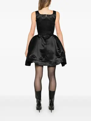 Vivetta Duchess Satin Mini Bustier Dress - Black