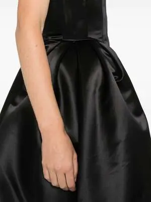 Vivetta Duchess Satin Mini Bustier Dress - Black