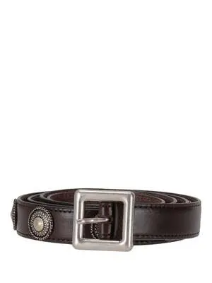 ANN DEMEULEMEESTER Reka Studded Belt - Dark Brown