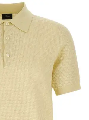 Brioni Weaving Polo Plot - Yellow