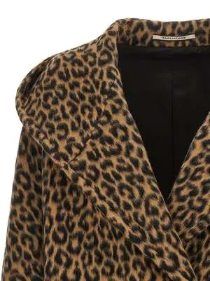 Tagliatore Jilly Animal Print Coat