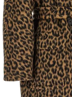Tagliatore Jilly Animal Print Coat
