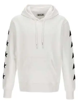 GOLDEN GOOSE Cotton 'alighiero' Hoodie - White/black