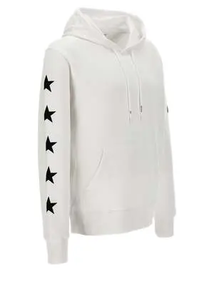GOLDEN GOOSE Cotton 'alighiero' Hoodie - White/black