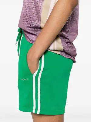 PAROSH Striped Jersey Shorts - Verde