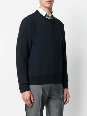 Thom Browne Crewneck Pullover With Stripe Detail