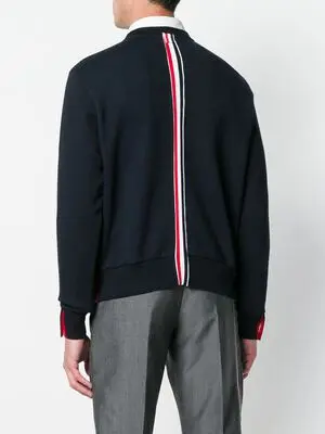 Thom Browne Crewneck Pullover With Stripe Detail