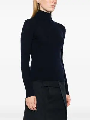 PAROSH Leila Turtle Neck Ribbed Knit Jumper