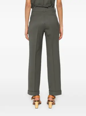 PAROSH Tailored Virgin Wool-blend Trousers