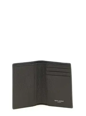 Saint Laurent Tiny Cassandre' Card Holder - Brown