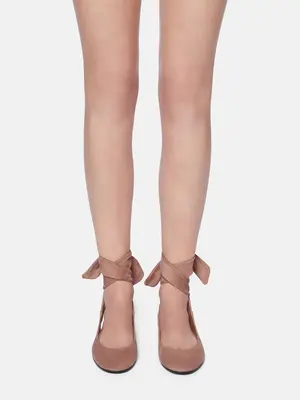 Attico Cloe Ballerina Shoes - Mud