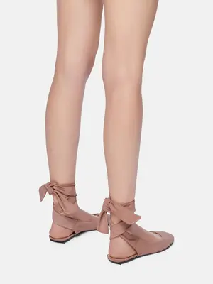 Attico Cloe Ballerina Shoes - Mud