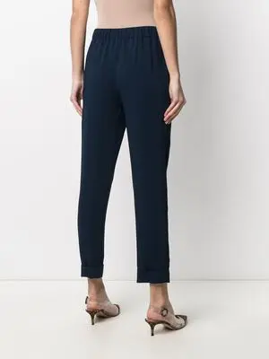 PAROSH Cropped Slim-fit Trousers