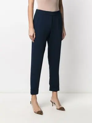 PAROSH Cropped Slim-fit Trousers