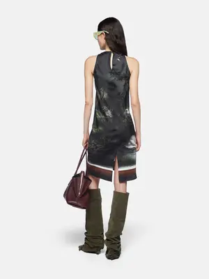 Attico Printed Twill Mini Dress