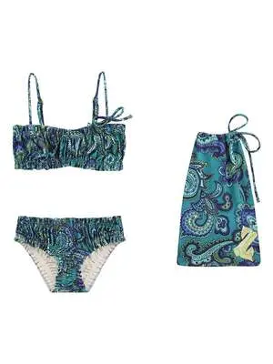 Zimmermann Printed Two-piece Bikini Set - Blue