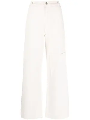 PAROSH High-waisted Trousers With Multiple Pockets