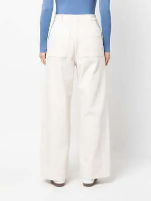 PAROSH High-waisted Trousers With Multiple Pockets