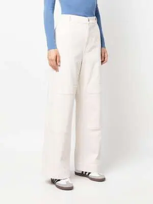 PAROSH High-waisted Trousers With Multiple Pockets
