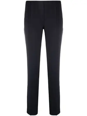 PAROSH Tapered Leg Trousers - Navy