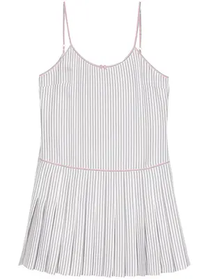 Thom Browne Striped Pleated Minidress