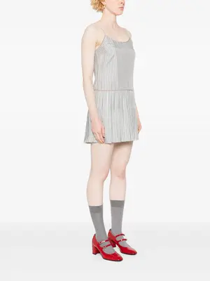 Thom Browne Striped Pleated Minidress