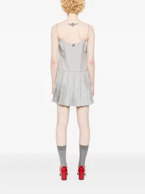 Thom Browne Striped Pleated Minidress