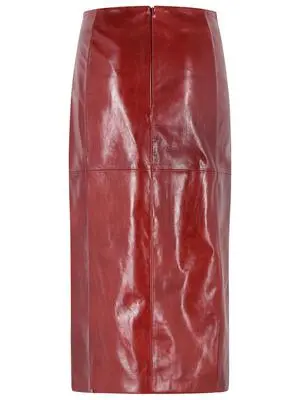 Sportmax Leather Straight Skirt