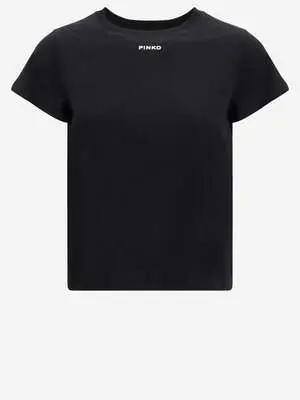 Pinko Cotton Logo T-shirt - Black