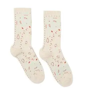Alanui Bandana Crew Socks - Naturale Multicolor