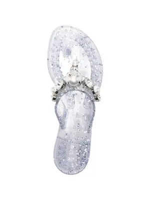 Casadei Embellished Thong Sandals - Silver