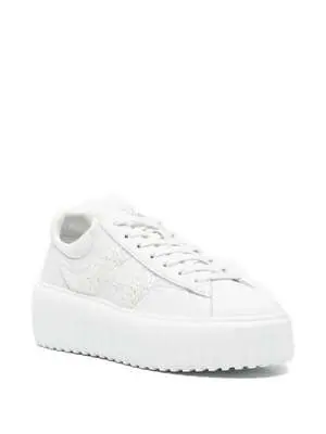 Hogan H Stripes Leather Sneakers