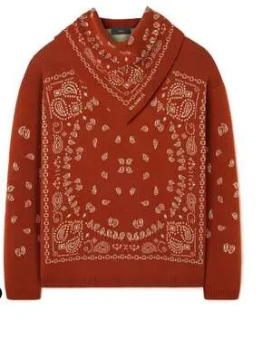 Alanui Bandana Jacquard Sweater - Red Multi