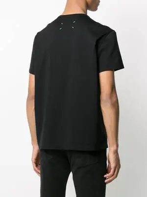 MAISON MARGIELA T Shirt - Black/white Embroidery