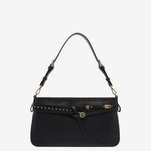 Pinko Leather Shoulder Bag - Black