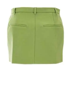 Miu Miu Stoffa Skirt - Verde