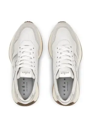 Hogan H641 Leather Sneakers - Silver