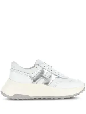 Hogan Hi Fi Leather Sneakers - Silver