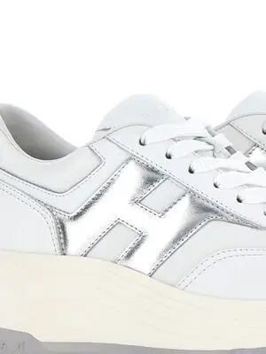 Hogan Hi Fi Leather Sneakers - Silver