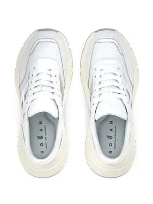 Hogan Hi Fi Leather Sneakers - Silver