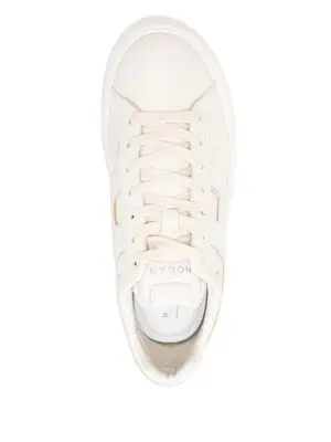 Hogan H Stripes Leather Sneakers - Grey